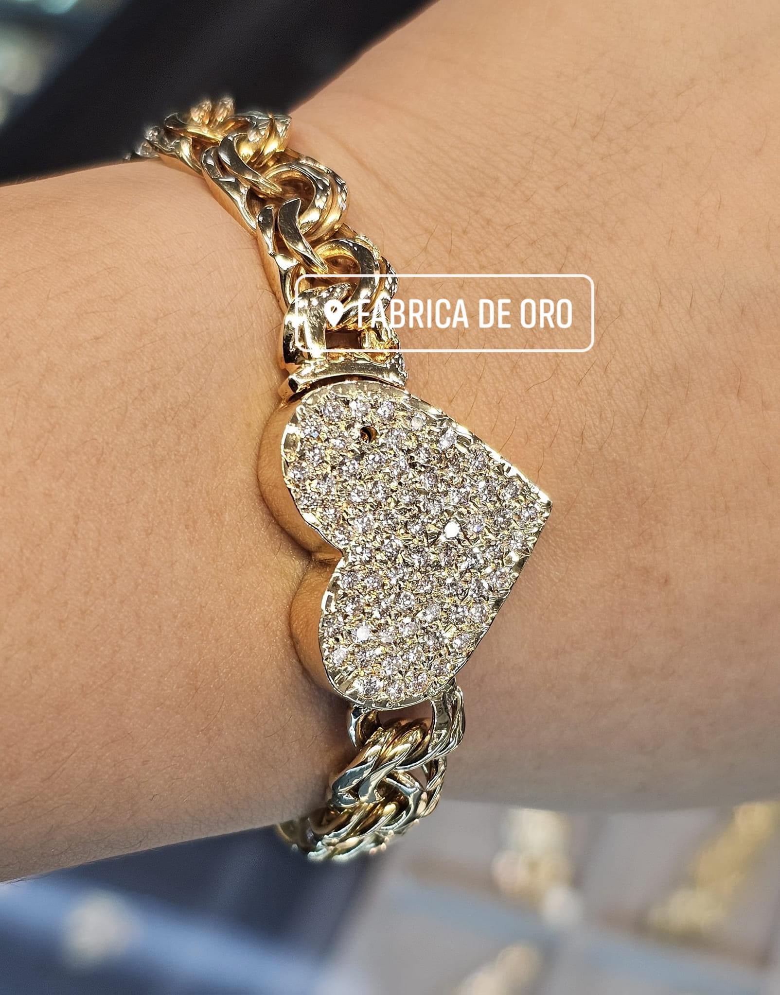 Custom Heart Lock Bracelet Stones