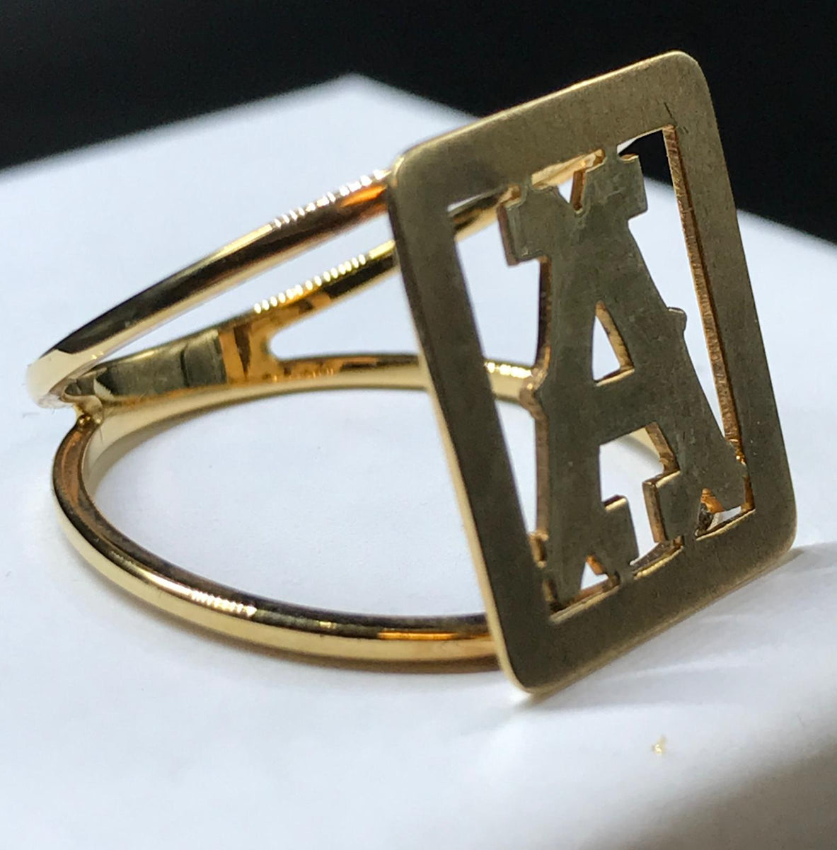 10K Gold Letter A Ring – TAMAYO GOLD LLC