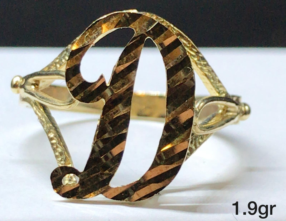 10K Gold Letter D Ring – TAMAYO GOLD LLC